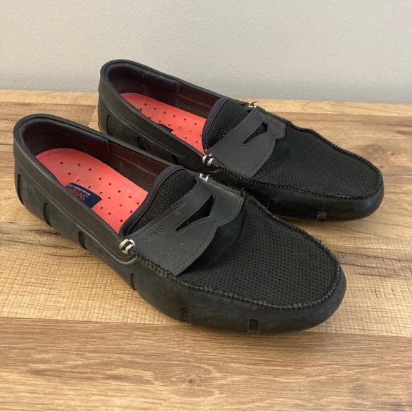 Swims | Shoes | Swims Mens Penny Loafer Black Water Comfort Shoes ...